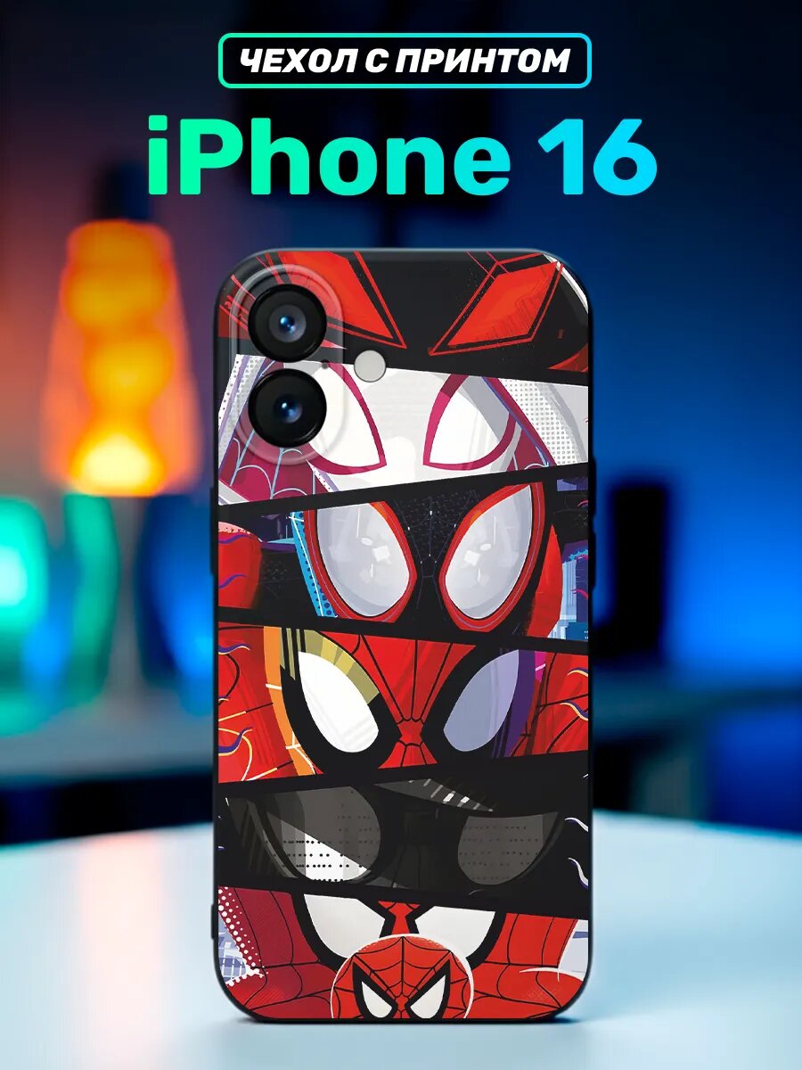 Чехол на iphone 16 Marvel Spider Man Человек Паук