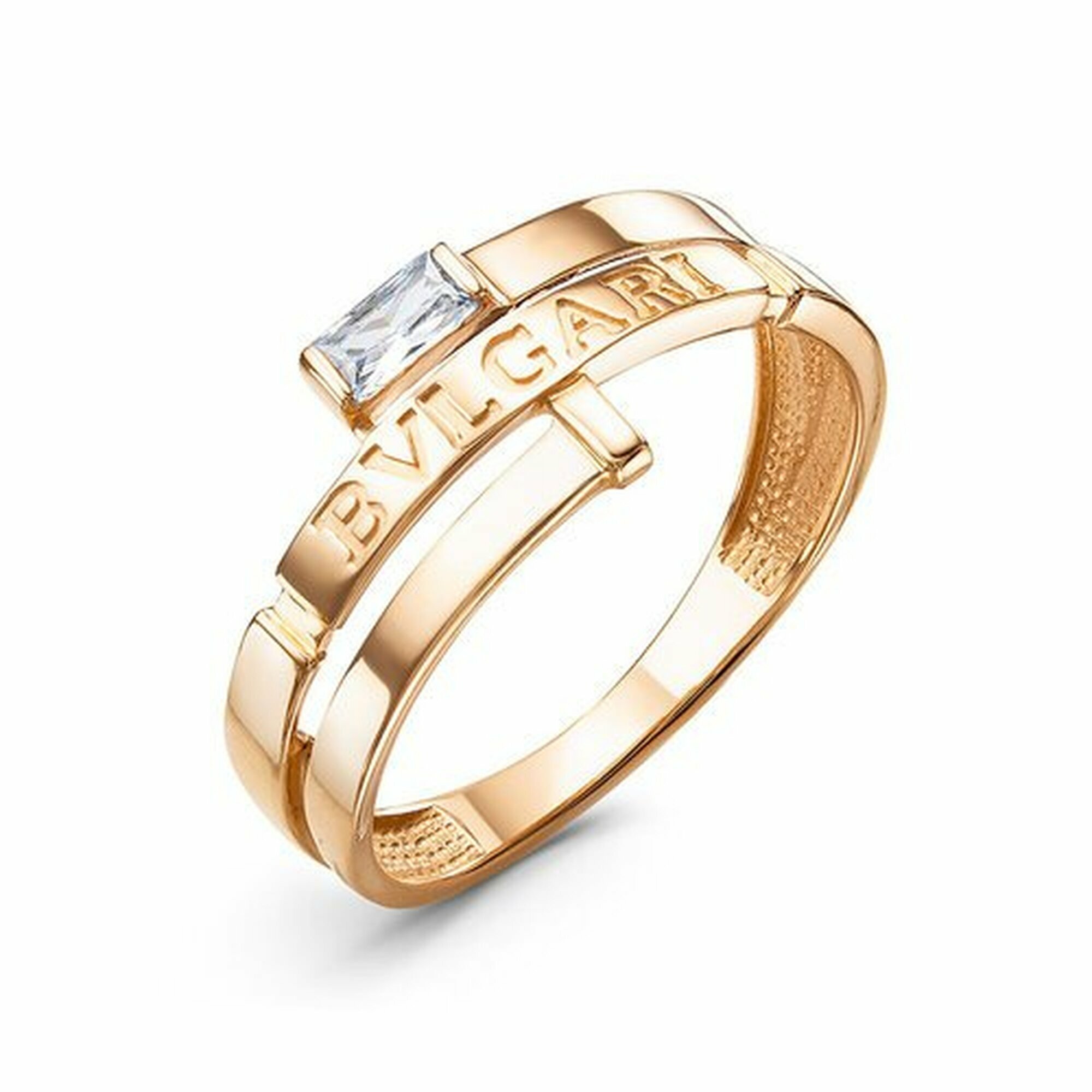 Кольцо Diamant online, красное золото, 585 проба, фианит