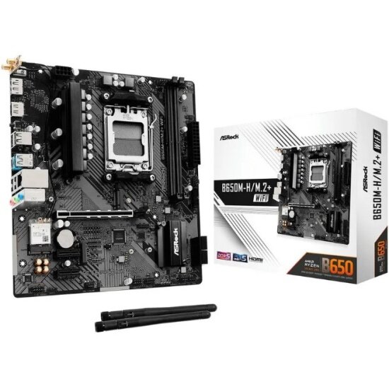Материнская плата Asus ASROCK B650M-H/M.2+WIFI (AM5, mATX)