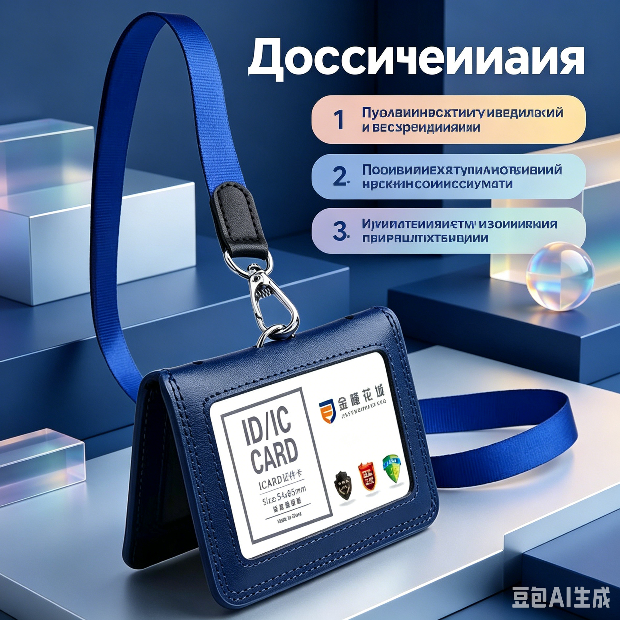 Чехол для пропуска Натуральная кожа Держатель для бейджа документ, поперек,10.5x8.3cm