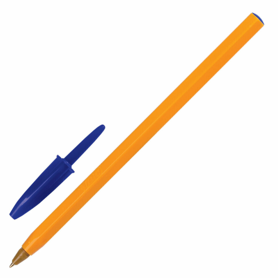 Ручка шариковая BIC "Orange", синяя, корпус оранжевый, узел 0,8 мм, линия письма 0,3 мм, 8099221, 40 штук, 140057