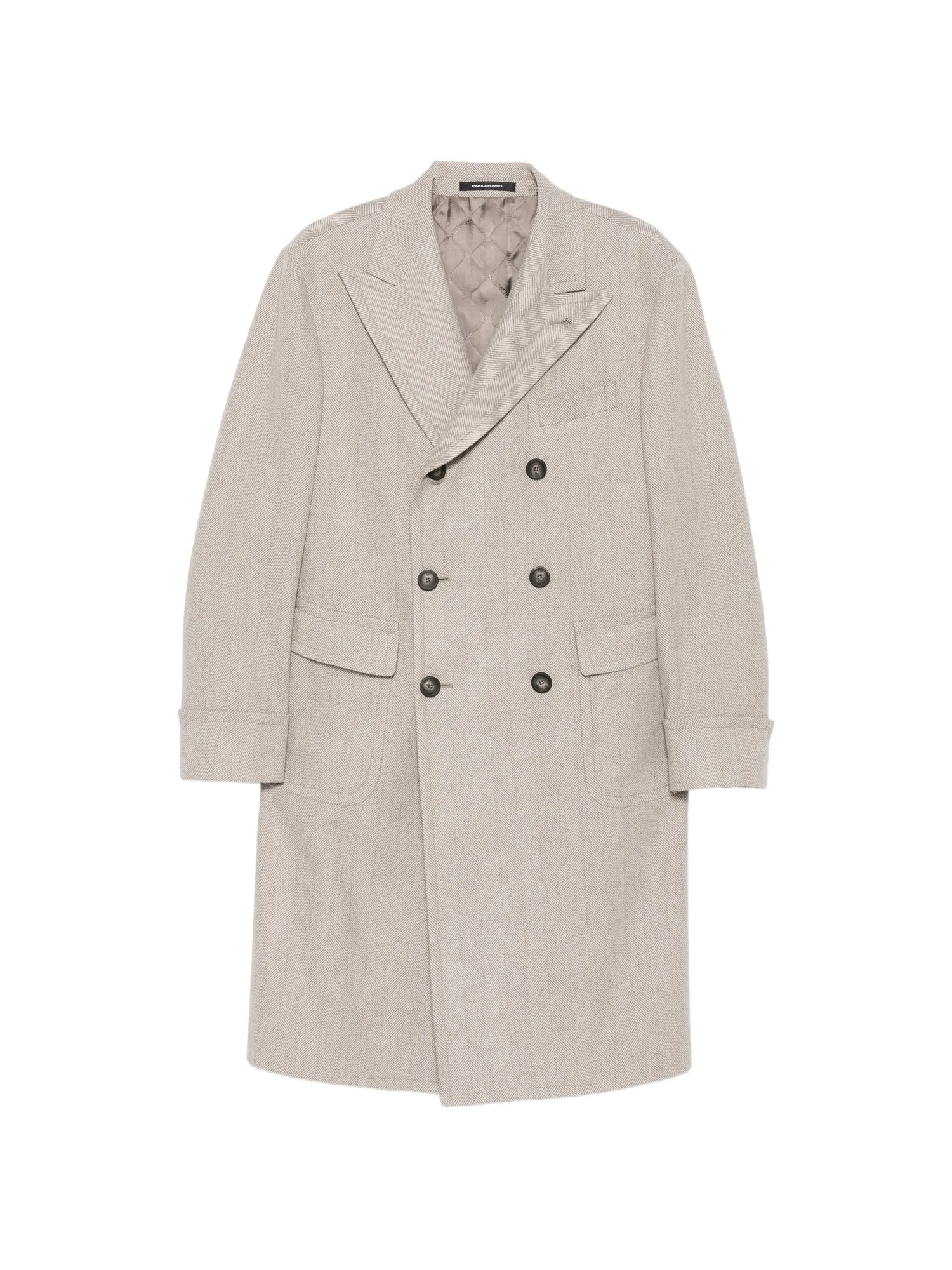 Пальто Double-breasted herringbone-pattern coat