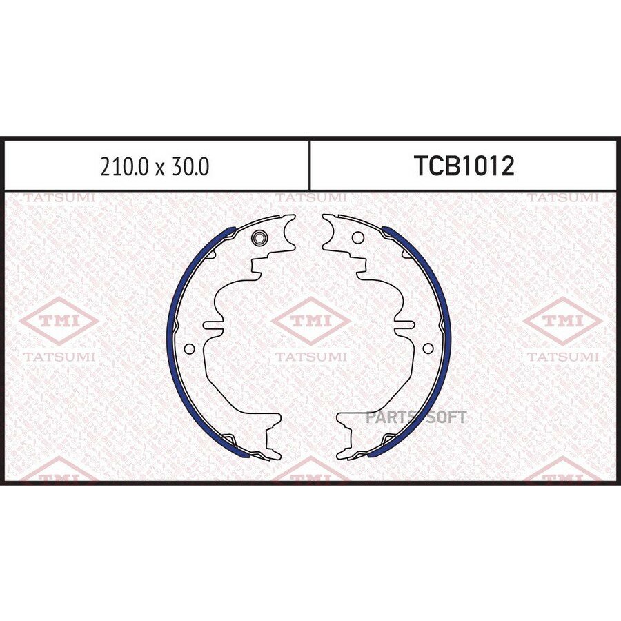 Колодки тормозные барабанные TATSUMI TCB1012 TOYOTA Land Cruiser 75->/ LEXUS GX 01->