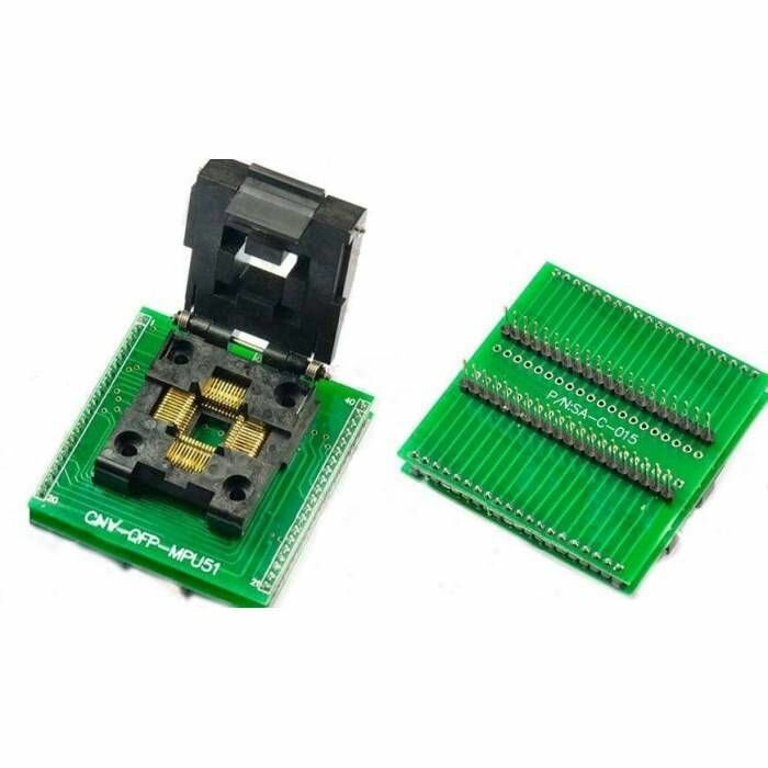 Адаптер DIP40-TQFP44A ZIF MCS-51 для MCS-51, AE-P44-i51
