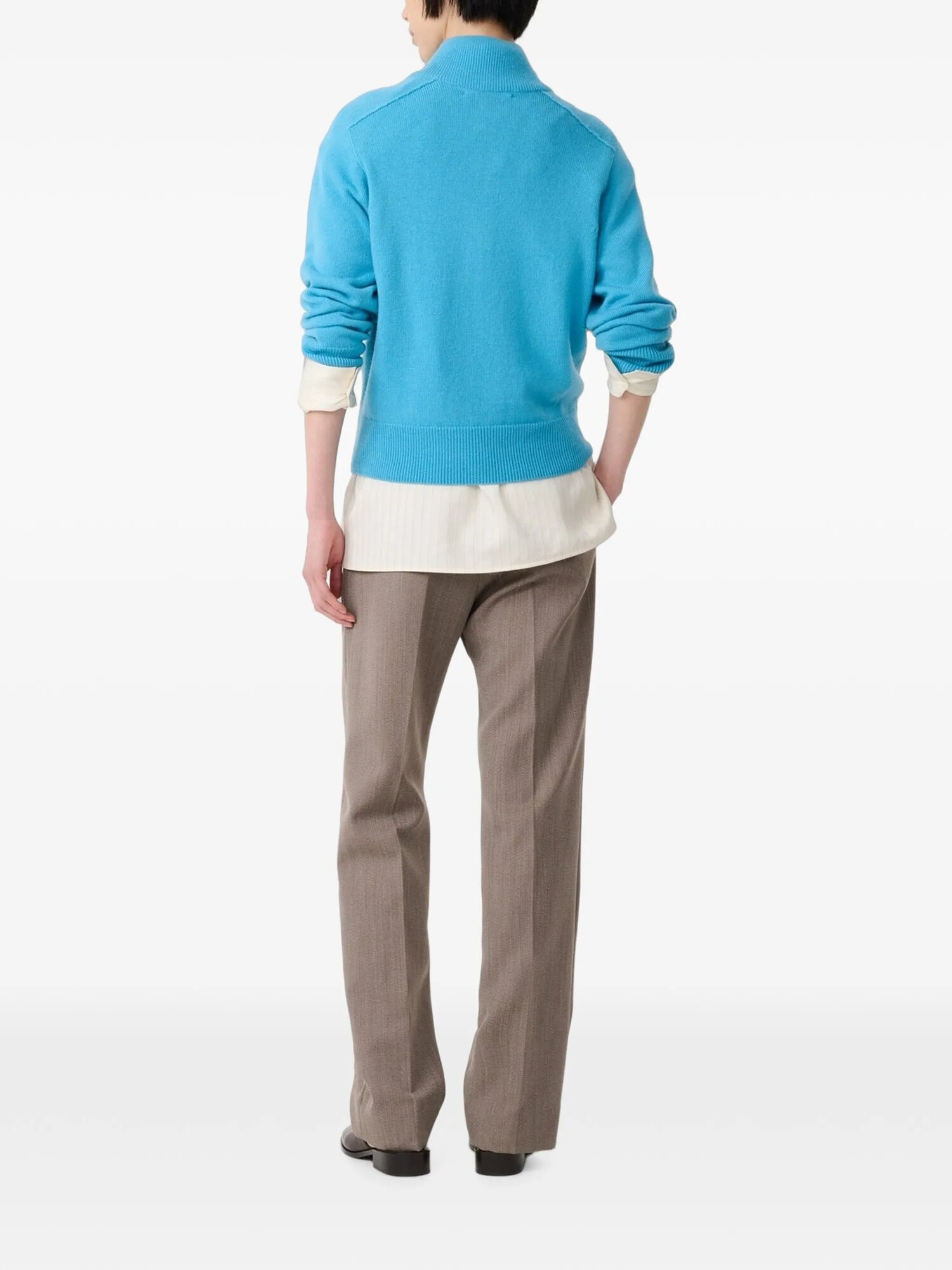 Свитер Studio Nicholson Maren half-zip sweater, размер 4 — фото 1
