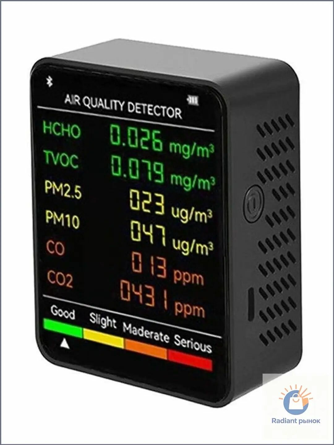 Детектор, объединяющий 6 функций, для замера СО2, угарного газа CO, PM2.5 с PM10, формальдегида HCHO и TVOC, выпущен популярным монитором качества воздуха измерение качества воздуха для дома многофункциональный датчик