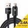 Кабель Essager USB C 2m, черный, 2.4A