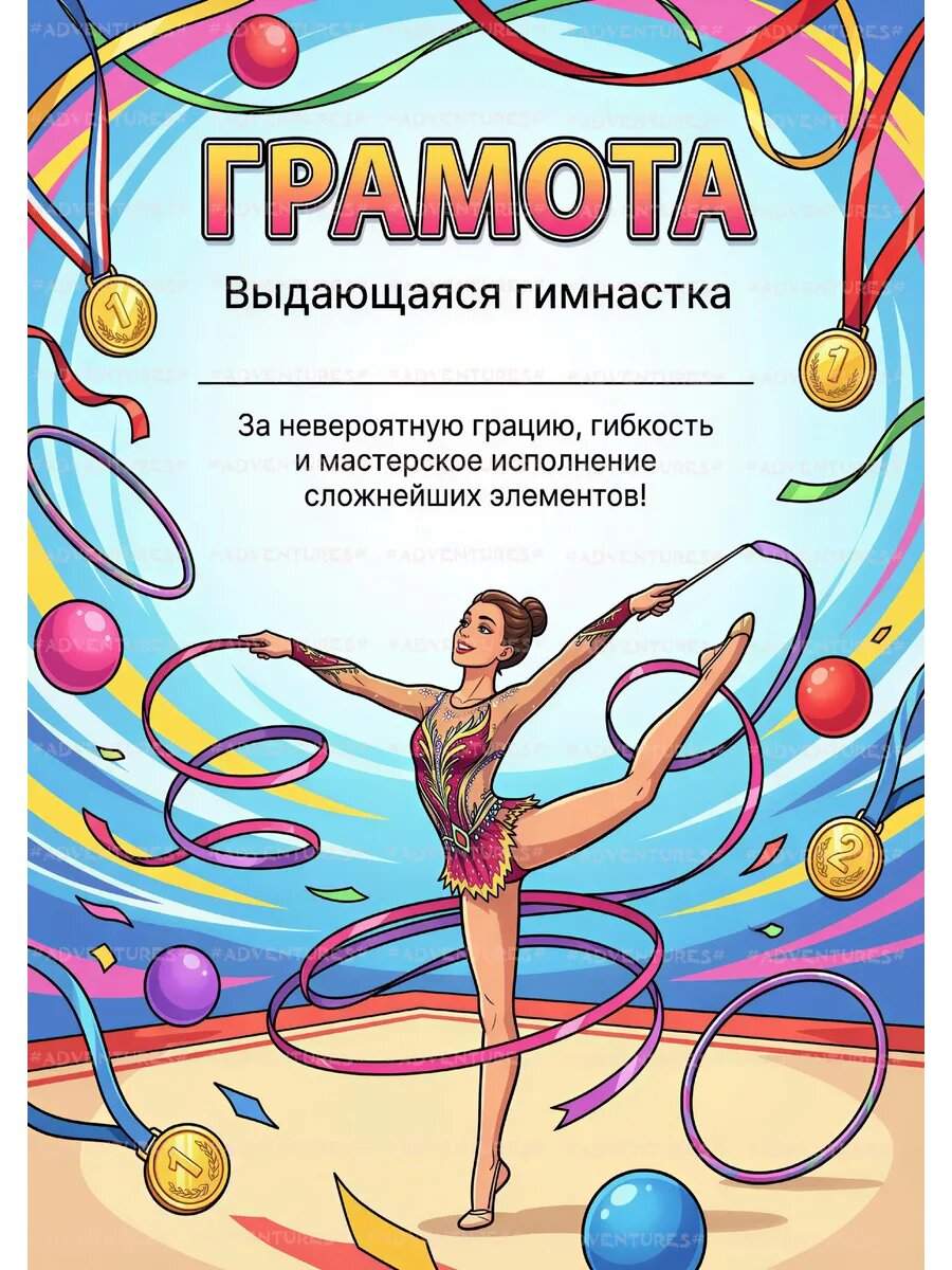 Грамота гимнастке — фото 1