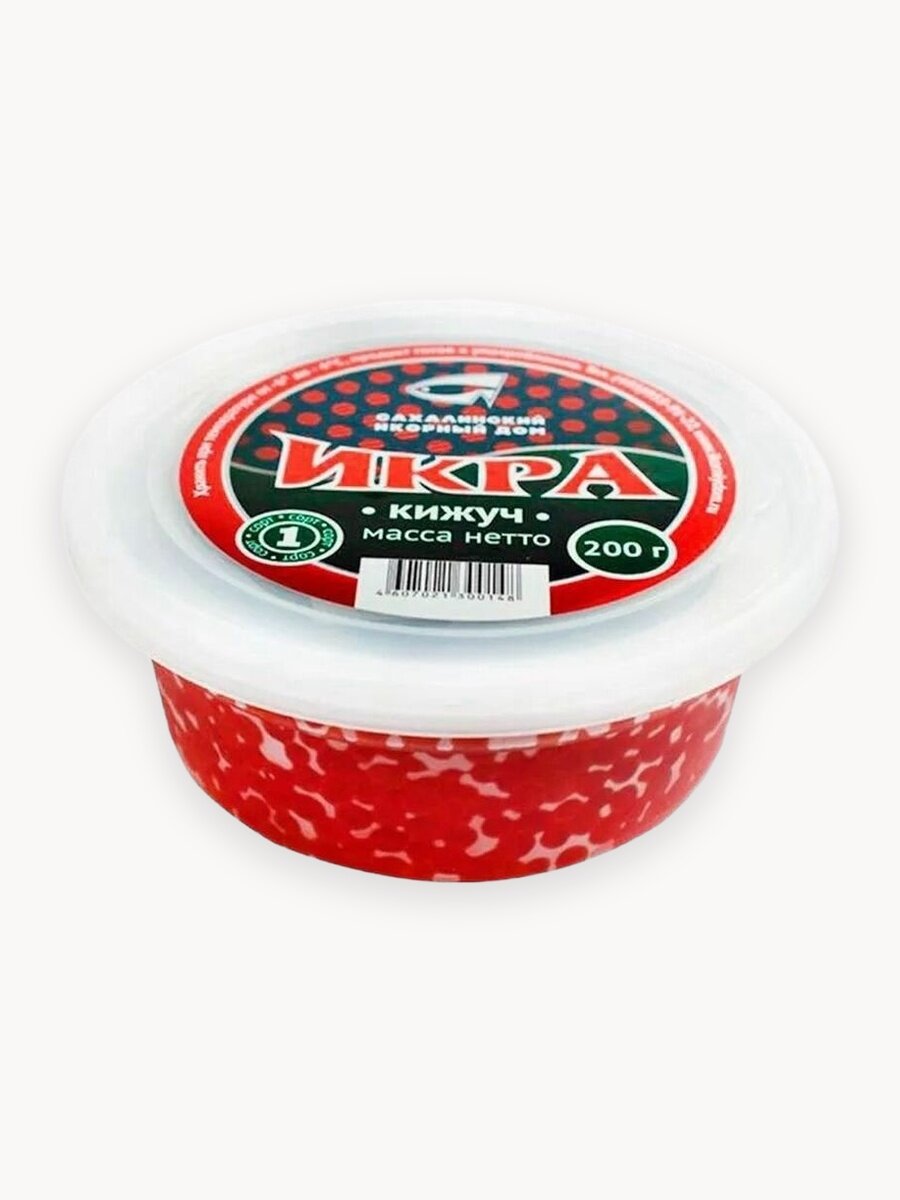 Икра кижуча красная, лососевая зернистая, Икорный, 200 г