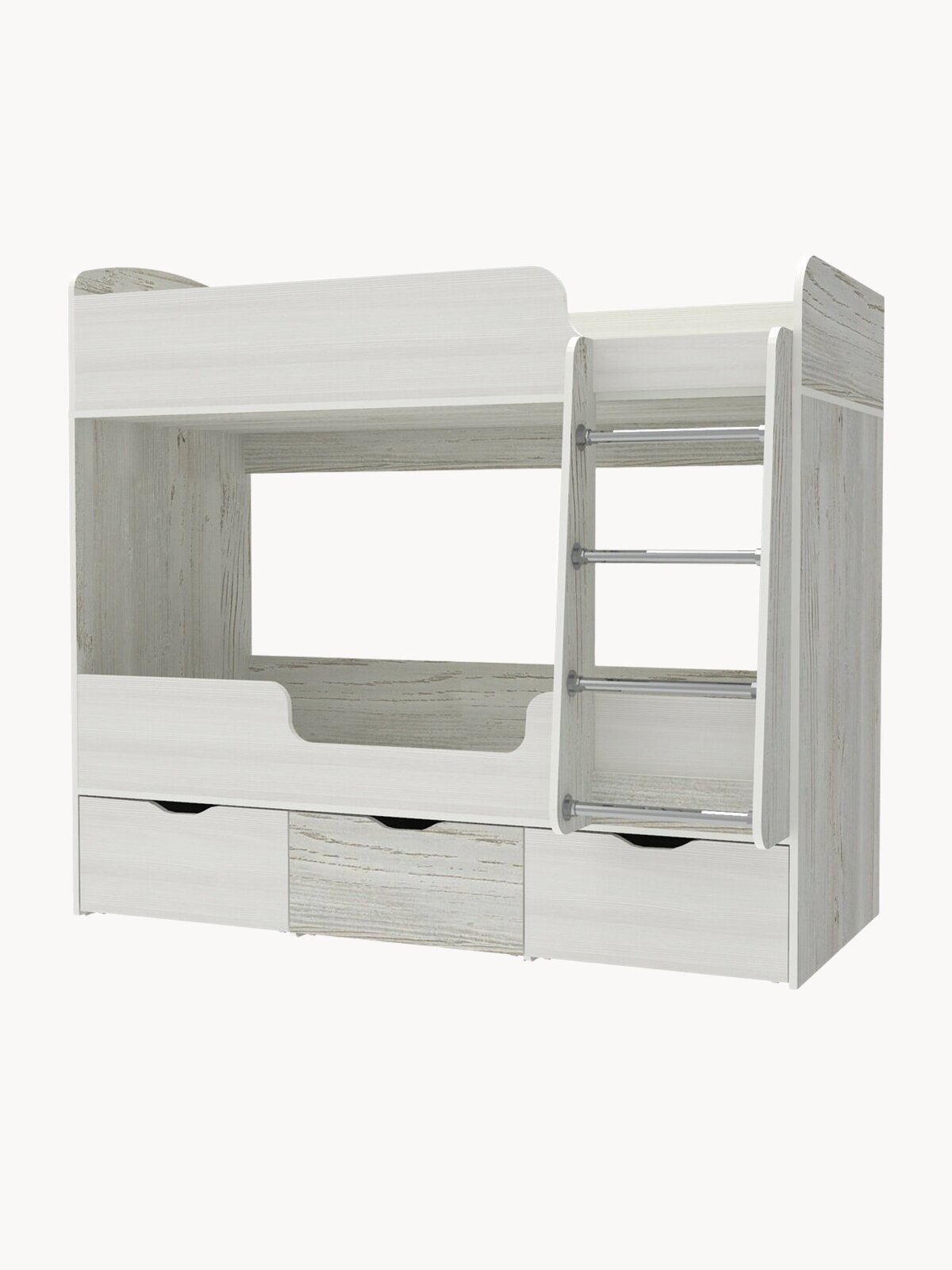 Кровать двухъярусная Малыш Двойняшка 70х160 Винтерберг Белое Дерево