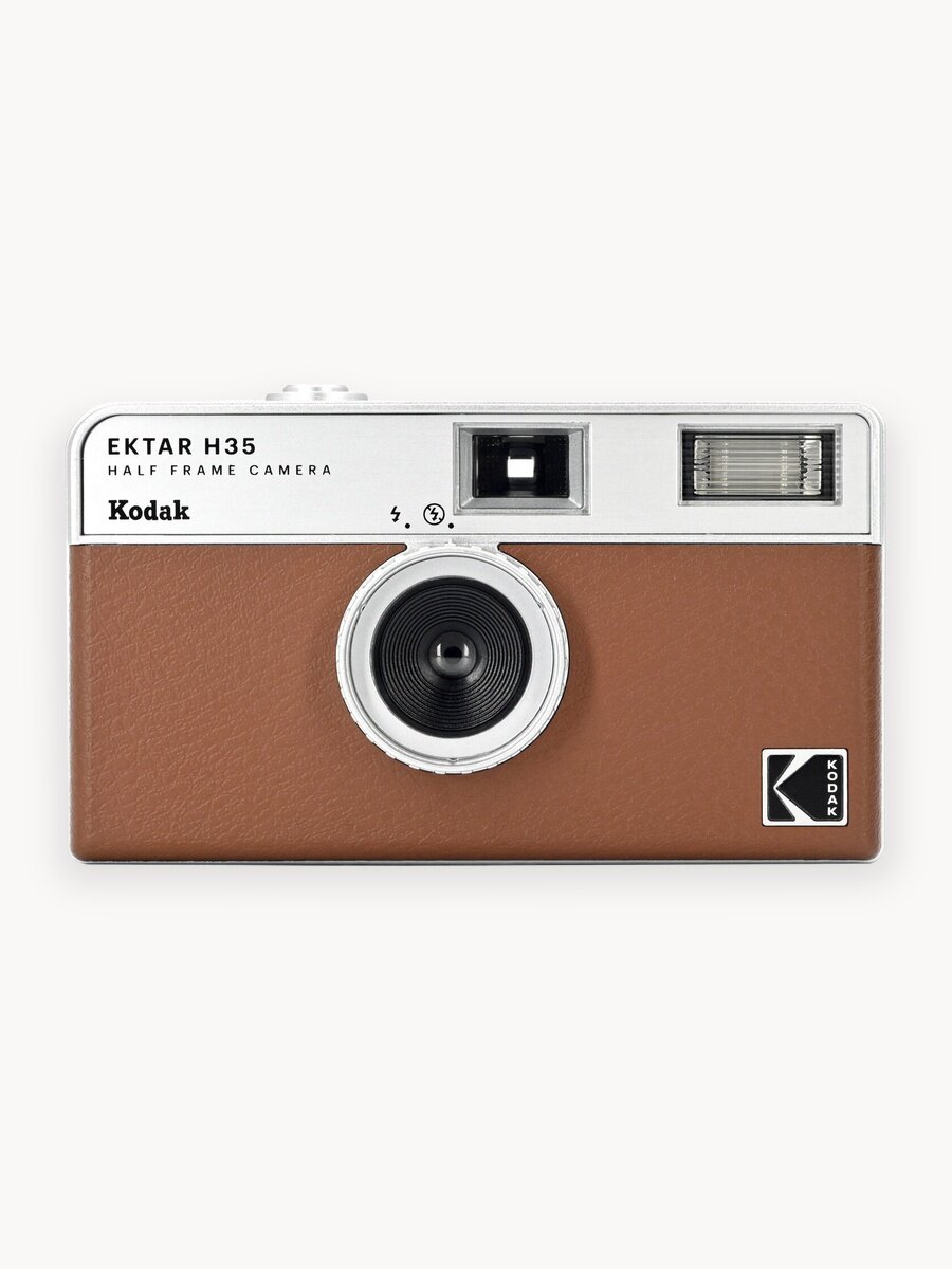 Компактный фотоаппарат Kodak Ektar H35 Brown, коричневый, со вспышкой