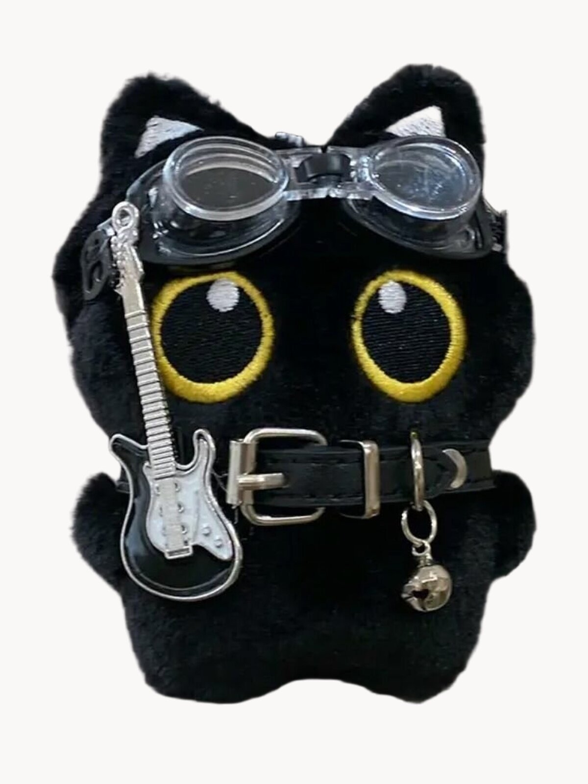 Мягкая игрушка-брелок Черный котик