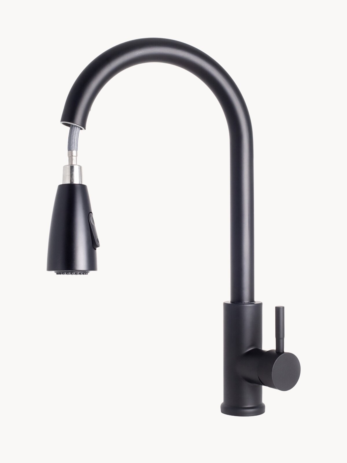 Смеситель Bach , кухонный, нержавеющая сталь, выдвижная лейка