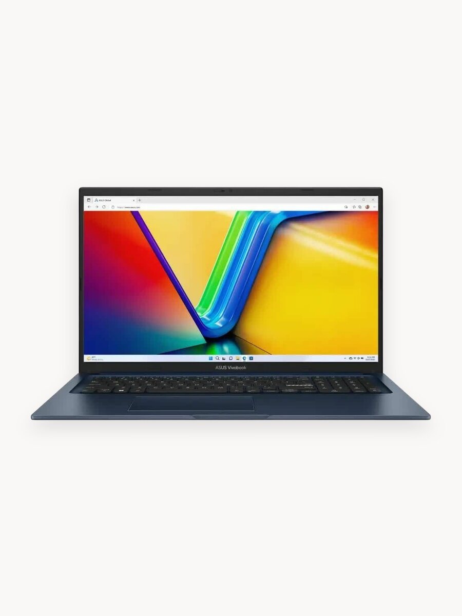 Ноутбук ASUS Vivobook 17 X1704VA-AU639 Core i3-1315U DDR4 8GB 512GB SSD 17.3" FHD IPS Без ОС Quiet Blue 90NB10V2-M00RJ0