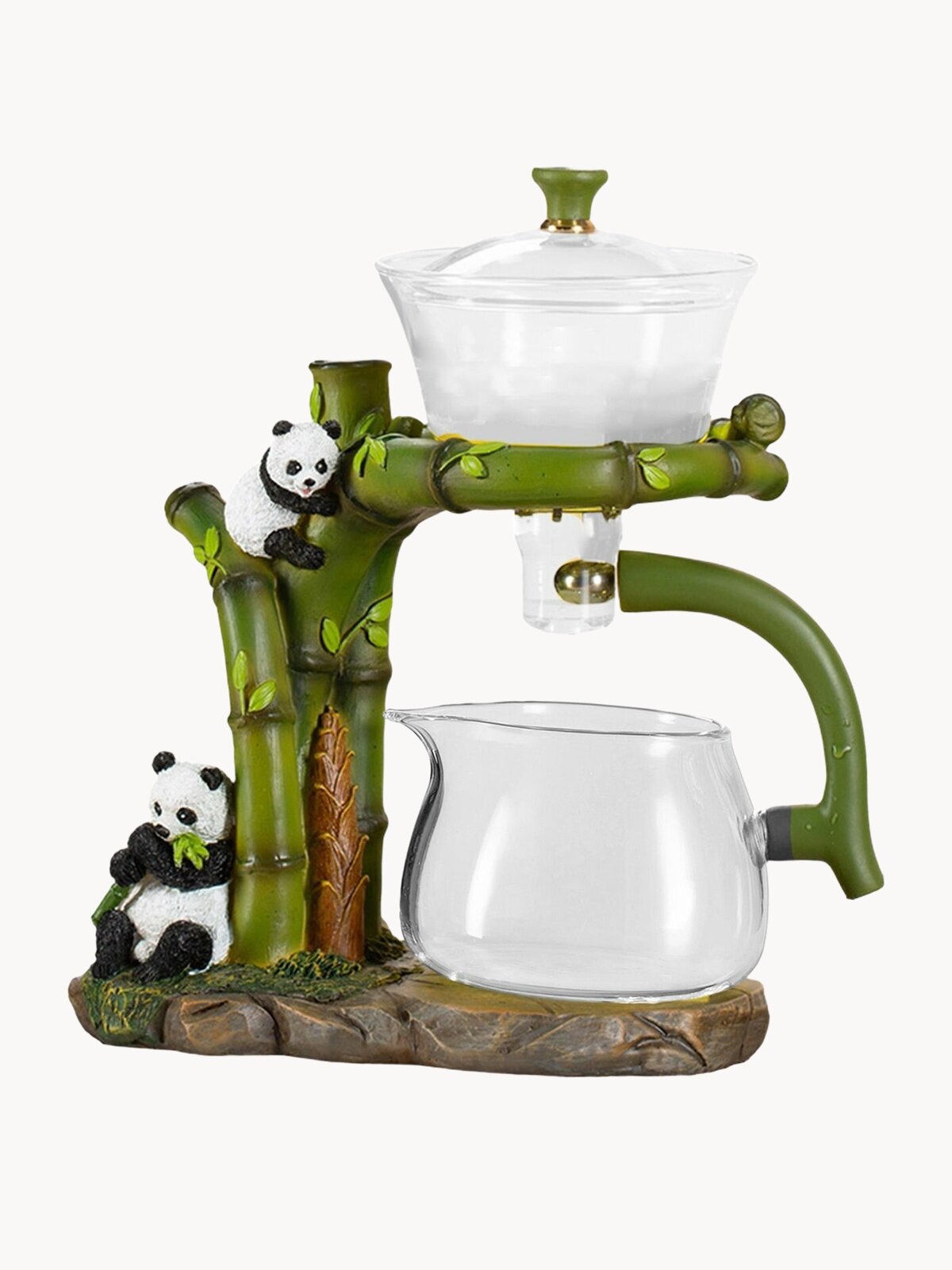 Стеклянный заварочный чайник Магнитный капельный чайник 400ML один кусок синий