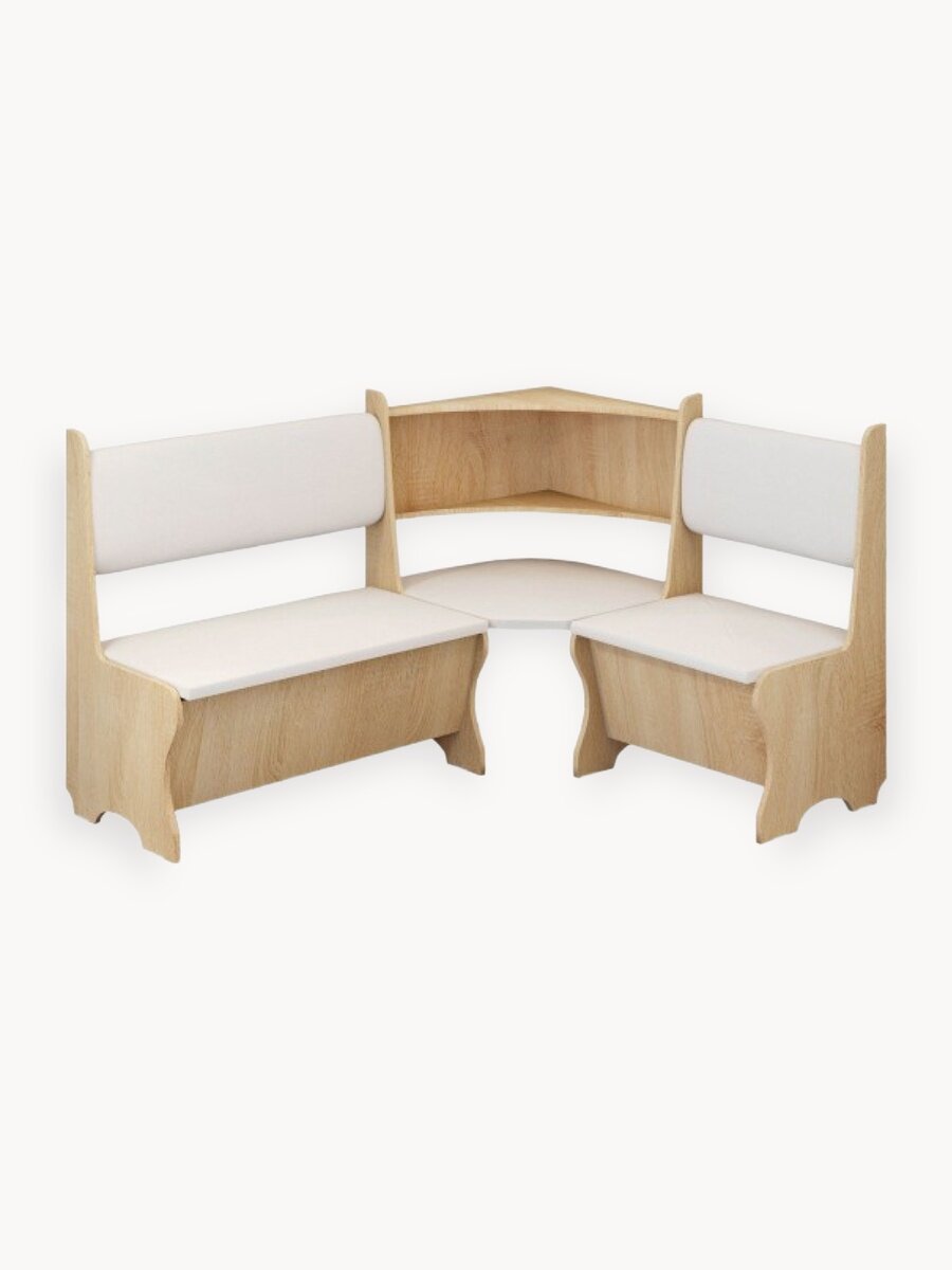 Кухонный уголок Комфорт, цвет дуб сонома/белый, 156х108х90 см