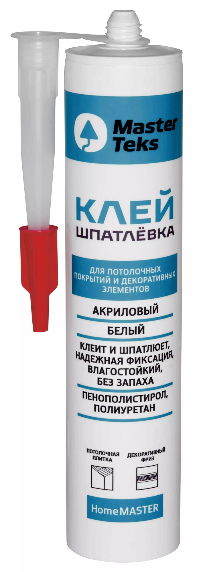 Клей-шпатлевка акриловый MasterTeks HM 400гр белый