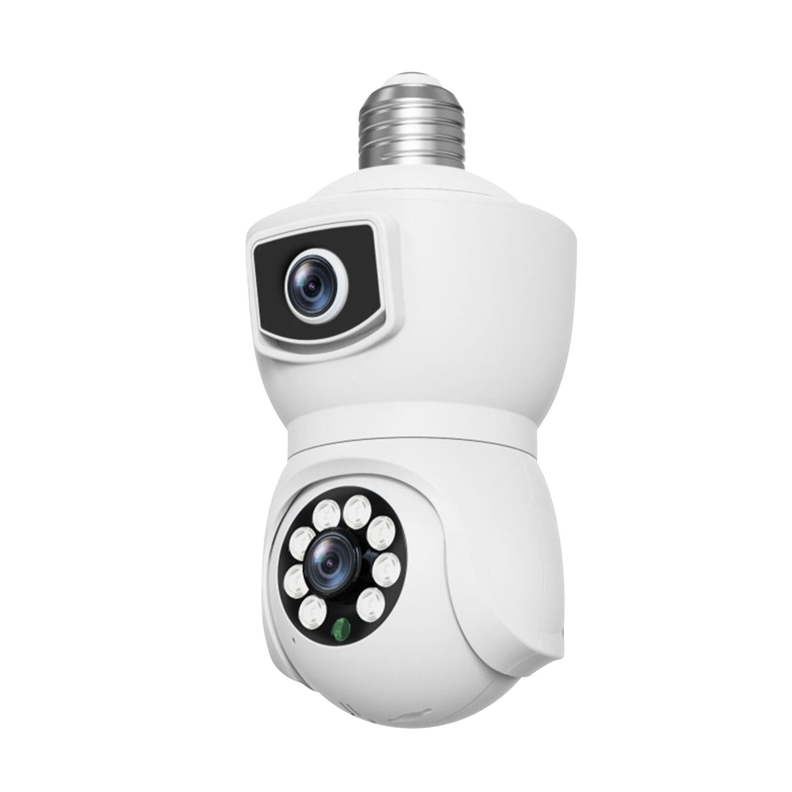 Беспроводная ламповая камера 360 градусов двойной объектив HD WiFi камера наблюдения двойной экран с картой 64G