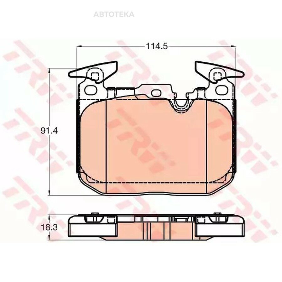 Колодки тормозные BMW 1(F20)/3(F30)/4(F36) 12- перед. TRW GDB2031