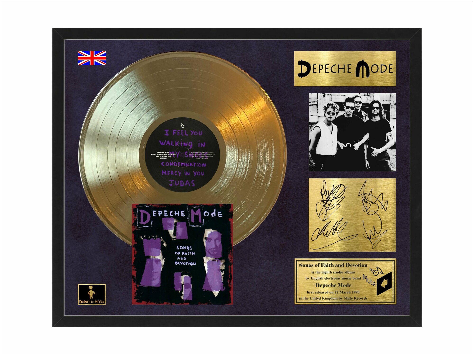 Depeche Mode картина с золотым диском