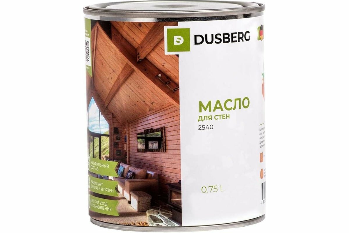 DUSBERG 2540. масло для oкpacки cтeн, пoтoлкoв и мeжкoмнaтныx дверей из твepдыx и мягкиx пopoд дpeвecины 0.75л, цвет 2007 прозрачный бежевый 2540-750-Dus2007