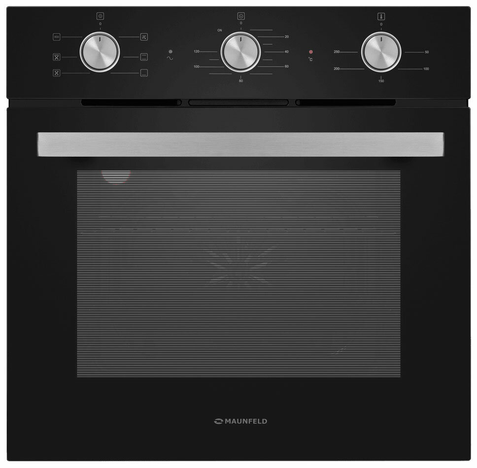 Электрический духовой шкаф Maunfeld AEOF6060B 59 см, 60 л, гриль и конвекция, черный