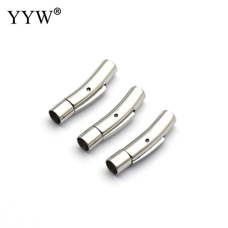 Байонетные застежки из нержавеющей стали YYW 10 шт. Thin inner diam2.3mm, steel color