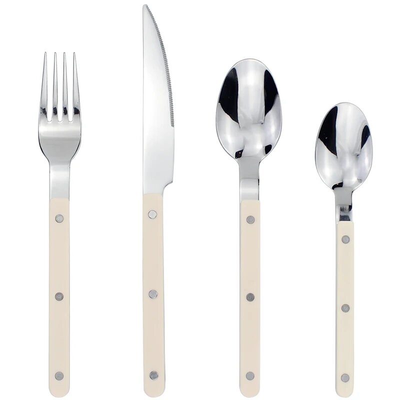 Набор столовых приборов из нержавеющей стали, QS487 Beige Set