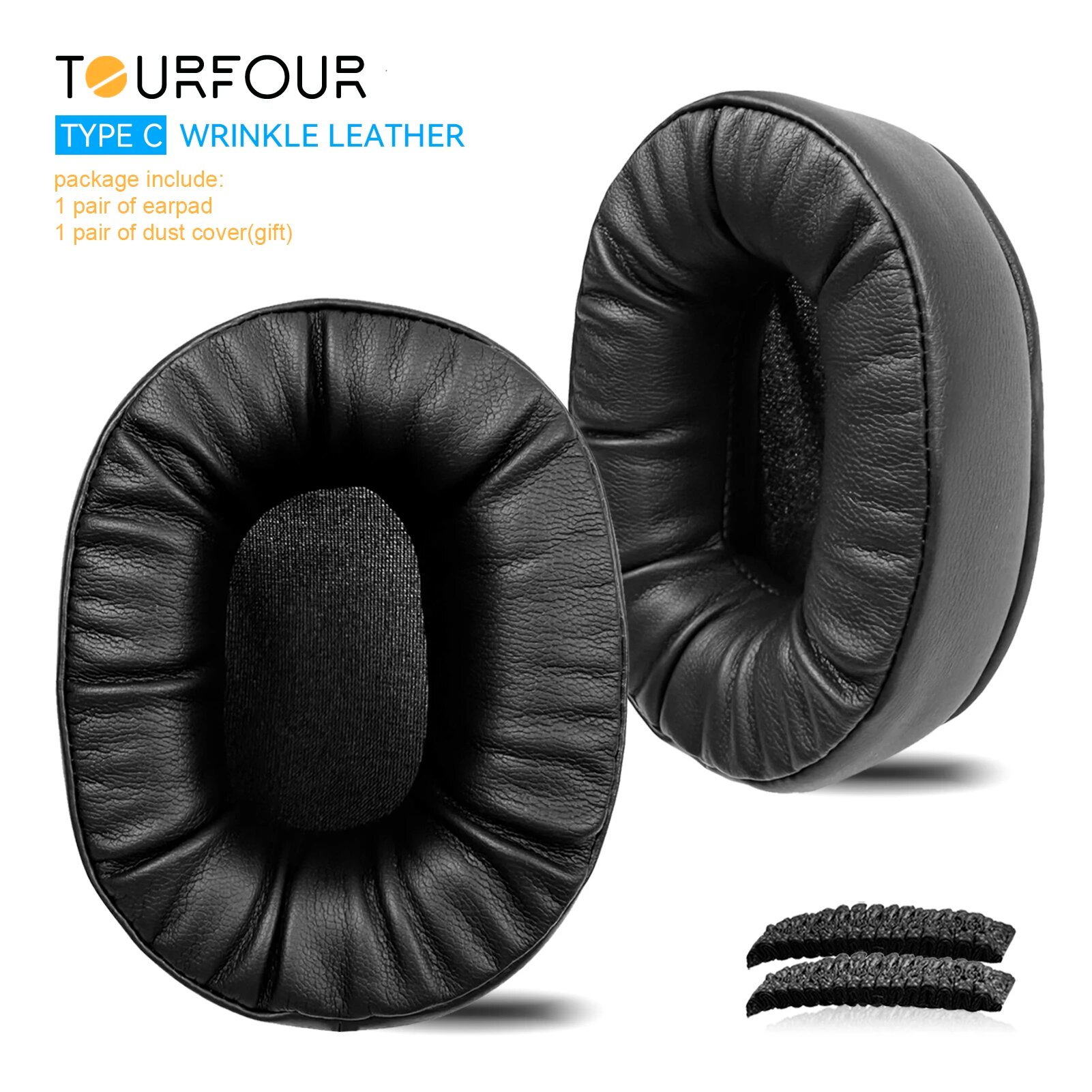 TOURFOUR Амбушюры для Steelseries Arctis Nova Pro Wire, Nova 7, Nova 3, Nova 1 typeC WrinkleLeather