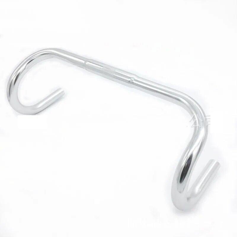 Руль велосипедный изогнутый, Polished silver