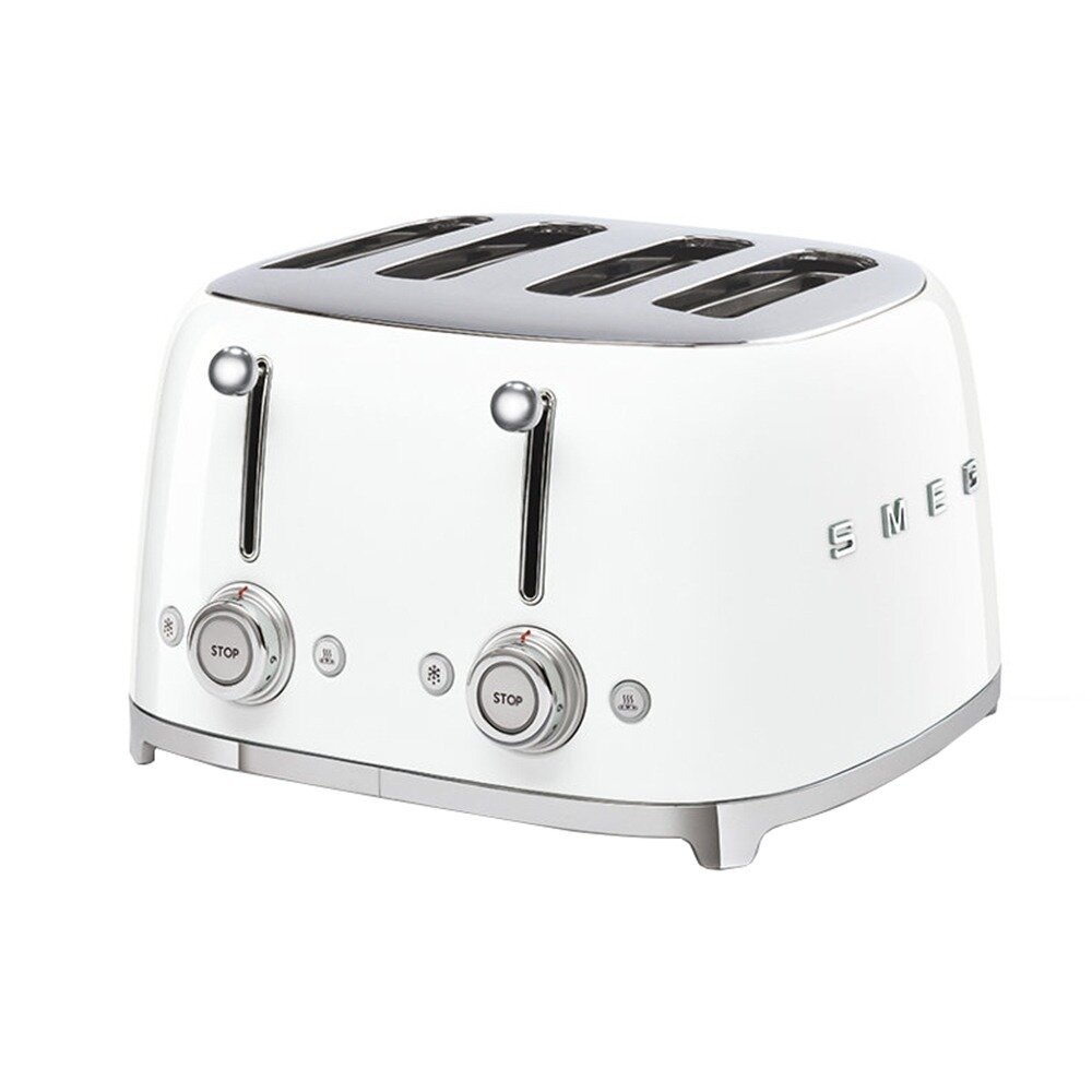 Тостер с 4 слотами SMEG TSF03WHEU