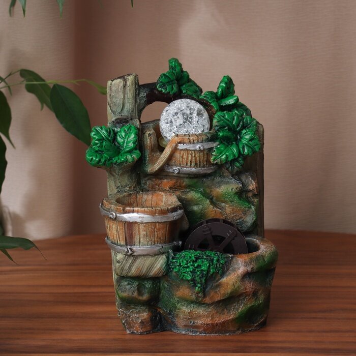 Фонтан "Прохлада леса" 12х12х18 см (с подсветкой)