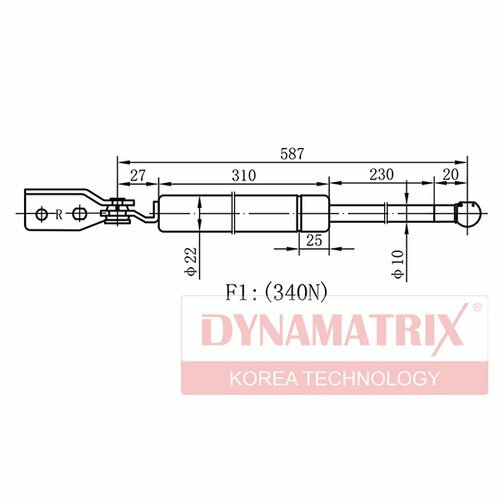 Амортизатор багажника Dynamatrix-Korea DGS043977 для Mazda 323 VI