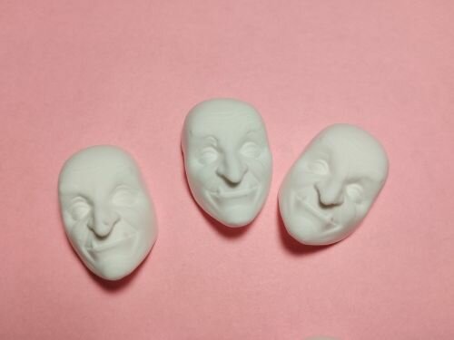 Набор лиц для ватной игрушки, Баба-яга, Леший - 3 шт.