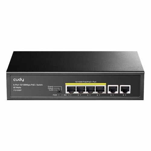Коммутатор CUDY FS1006P, неуправляемый