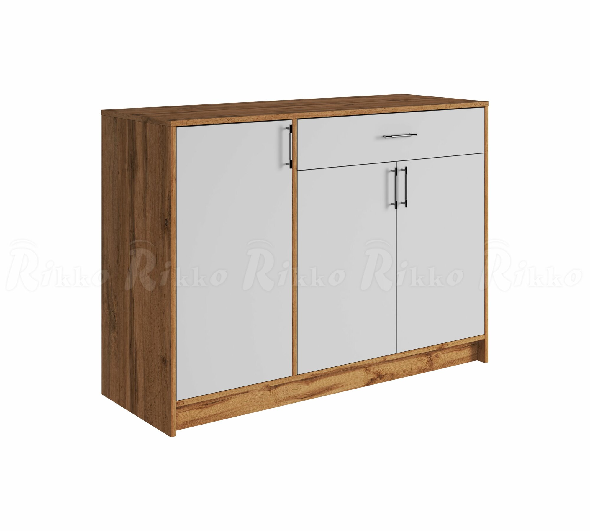 Комод КМ-04 (1200х870х440) Дуб Вотан/Белый (Rikko)