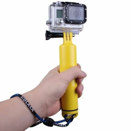 Ручка-поплавок для экшн-камер GoPro, DJI Osmo Action с внутренним отсеком, жёлтая