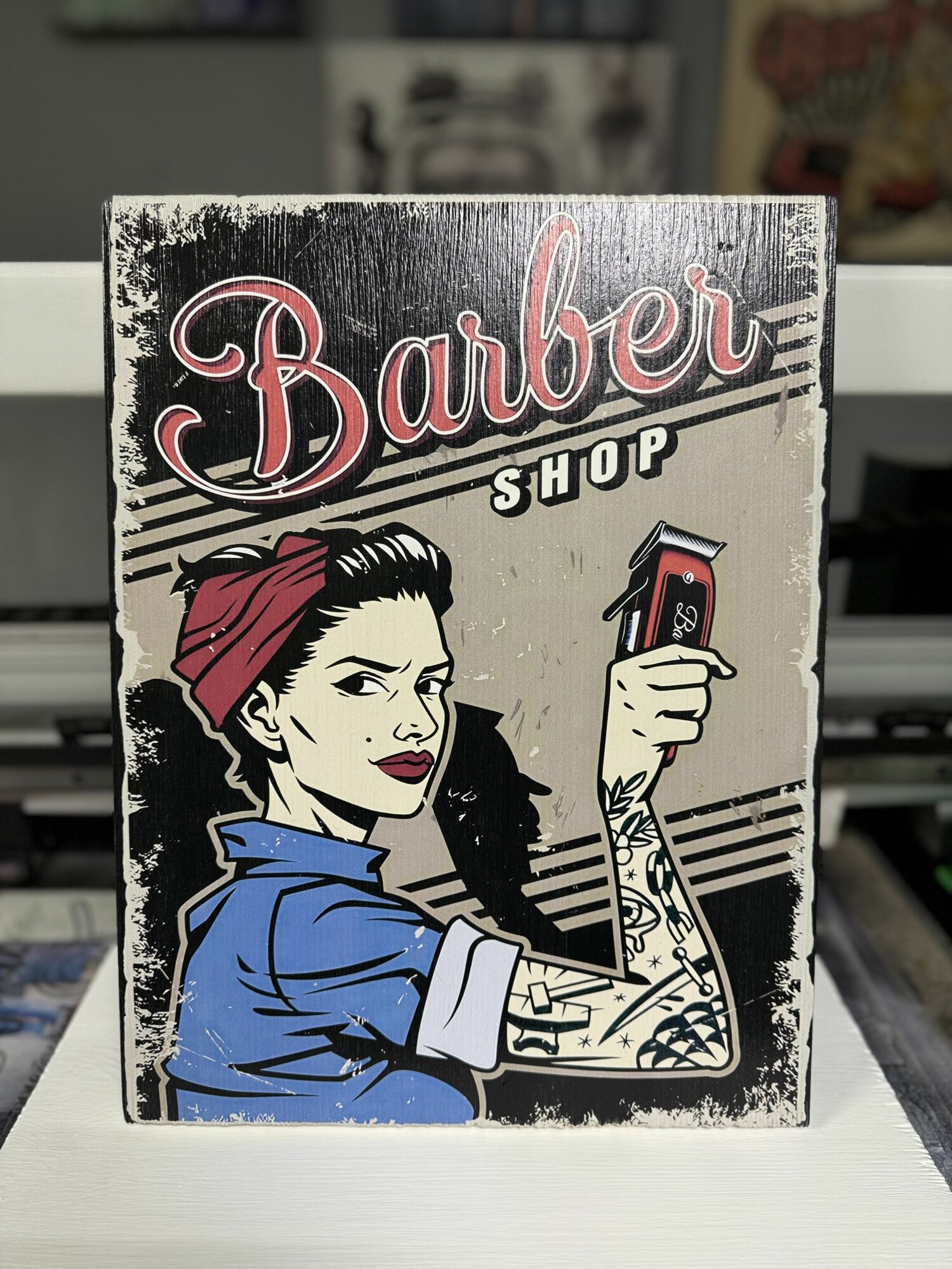 Табличка декоративная для интерьера барбершопа