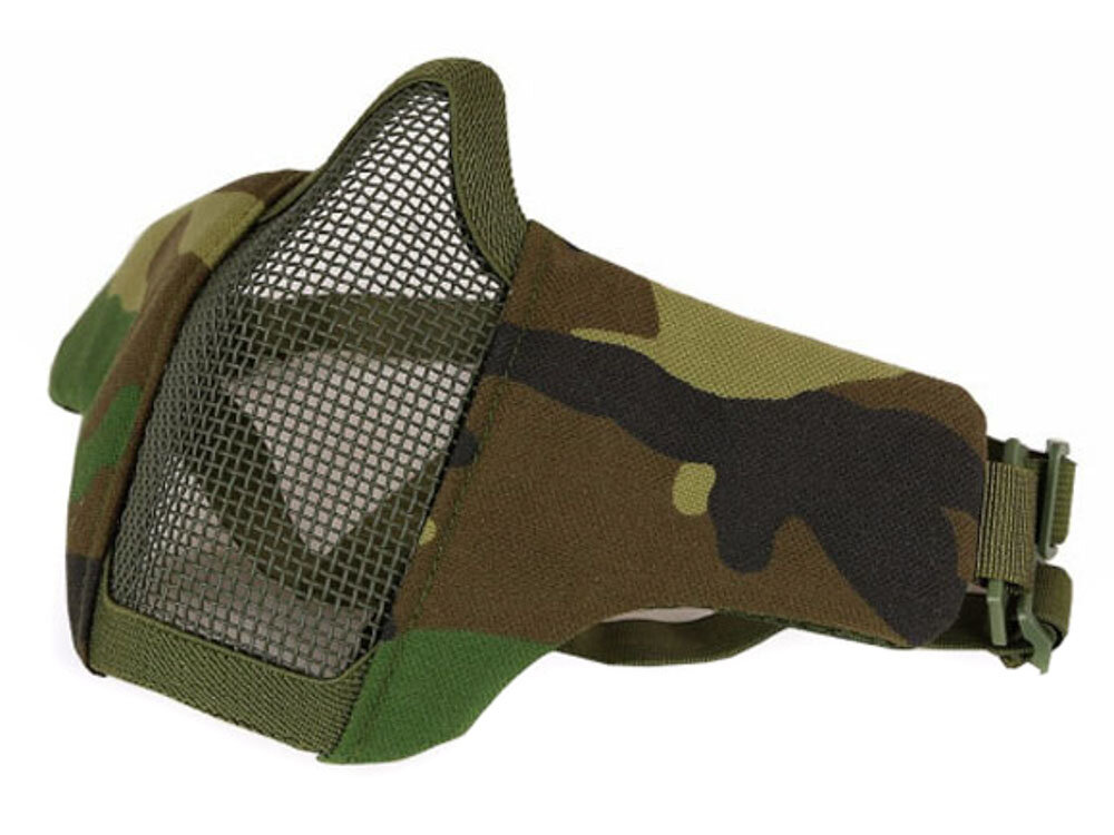 Маска для страйкбола Kingrin с регулирующимся ремнем woodland