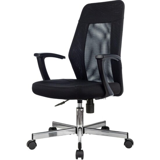 Кресло офисное Easy Chair VB_EChair 225 DSL черный сетка/ткань хром