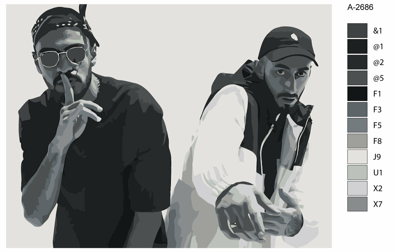 Картина по номерам А2686 "Арт Мияги и Эндишпиль " 40х50