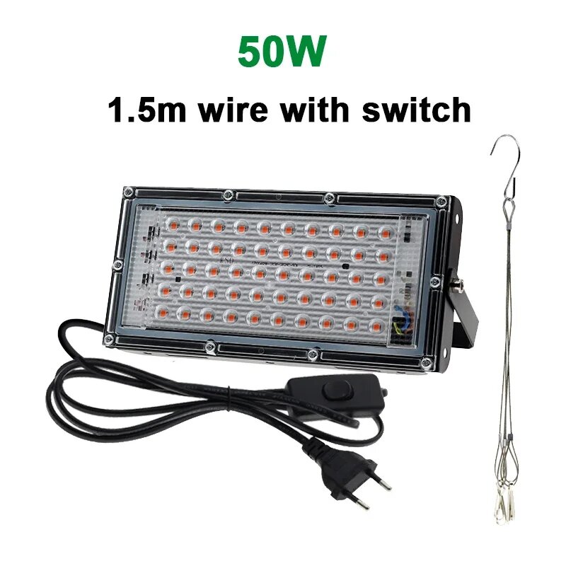 Светодиодные лампы для выращивания растений, фитолампа полного спектра, лампа для гидропоники комнатных растений, светодиодная лампа для выращивания растений, лампа для выращивания семян овощей и цветов