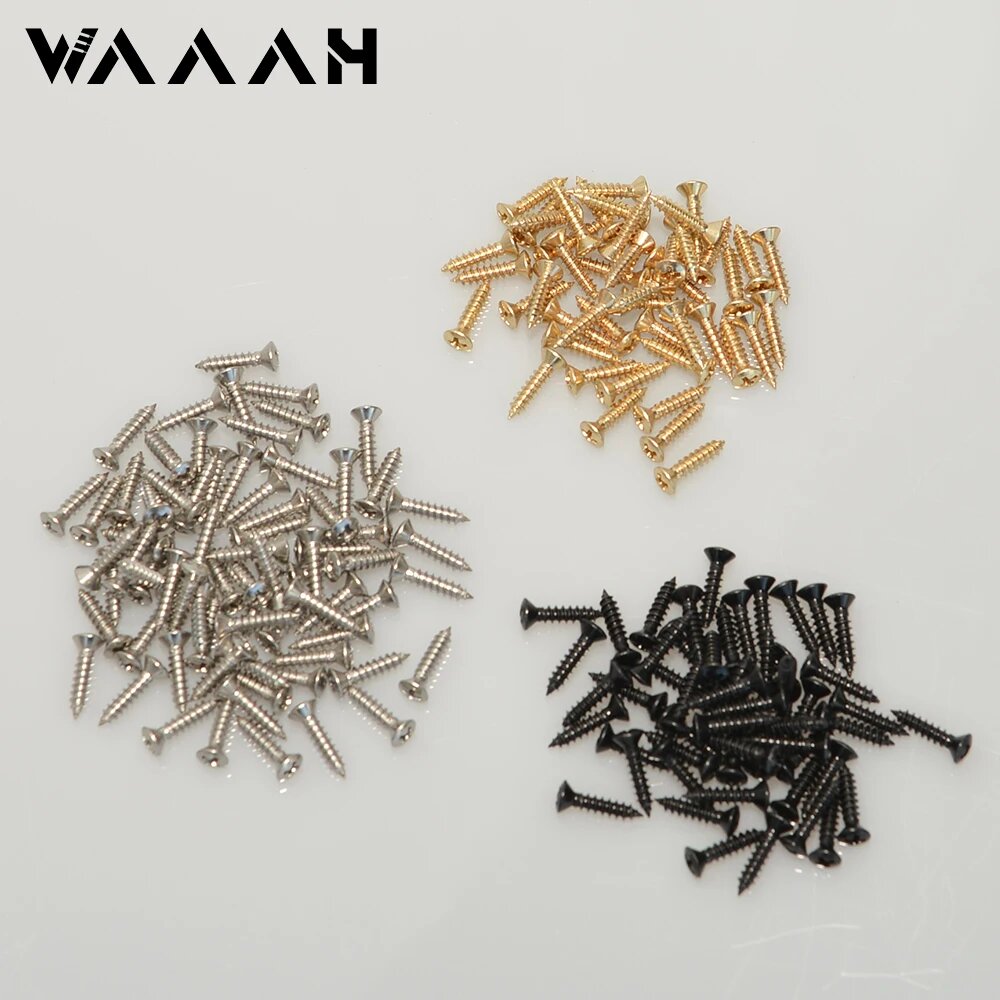 Винты для гитары 20 шт, Black, из нержавеющей стали waaah 304