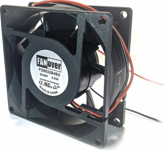 Вентилятор FANOVER FD8032B48U Вентилятор осевой 48В DC 80х80х32мм 6500об/мин 135,6куб. м/ч 1шт