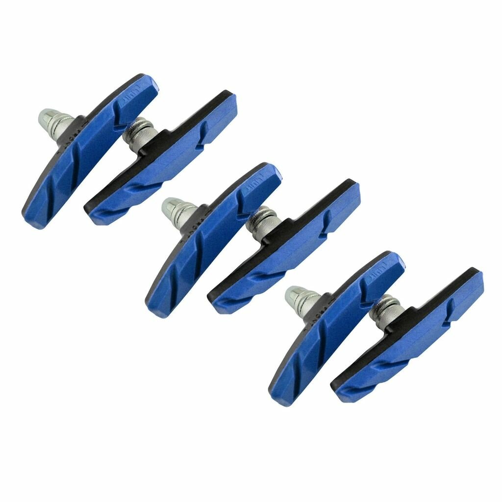 Тормоза, Тормозные колодки V-Brake для горного велосипеда - синие, 1 комплект из 3 пар