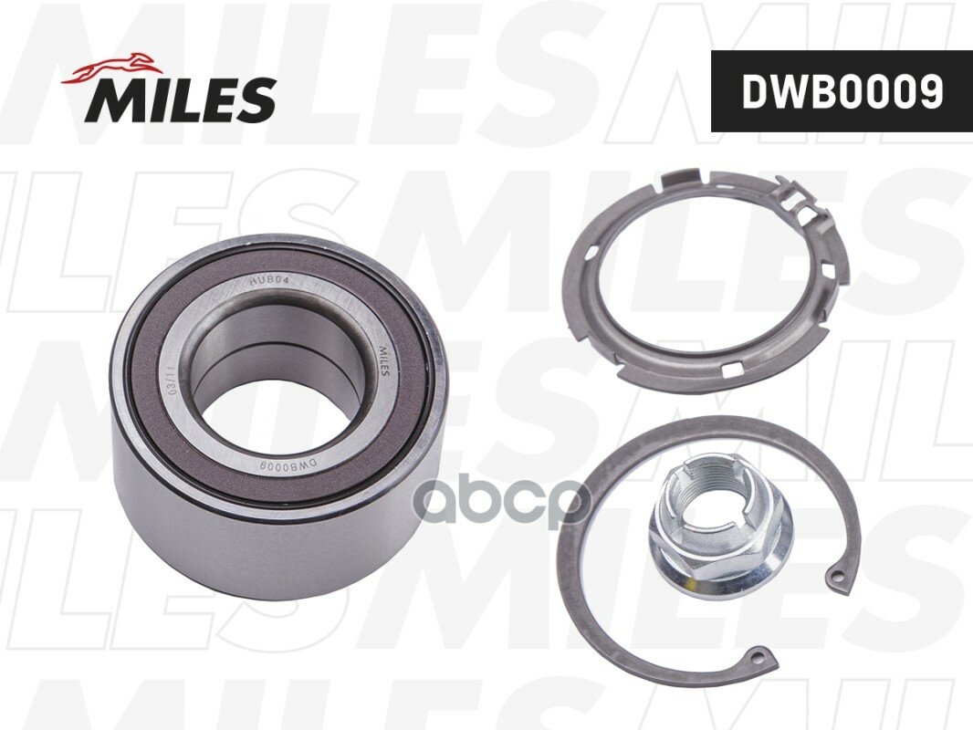 Подшипник ступицы передний RENAULT LOGAN I/SANDERO/NISSAN NOTE 07- с ABS (SKF VKBA 3637) DWB0009 Miles арт. DWB0009