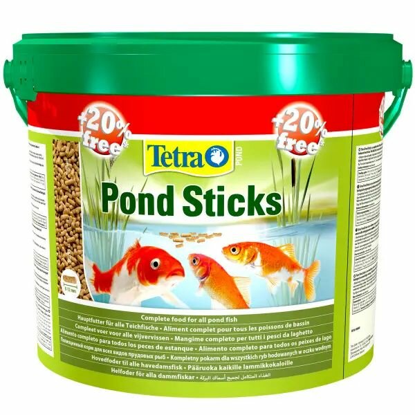 Tetra Pond Sticks сухой корм для прудовых рыб в палочках 12 л акция 12л по цене 10!