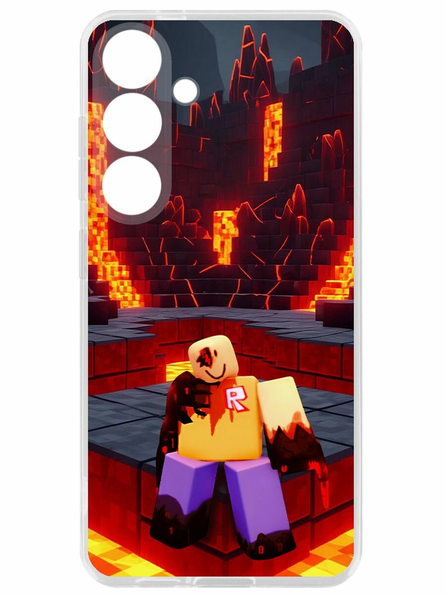 Чехол-накладка Krutoff Clear Case Roblox-Форсакен Джон Доу (Forsaken John Doe) для Samsung Galaxy S24+