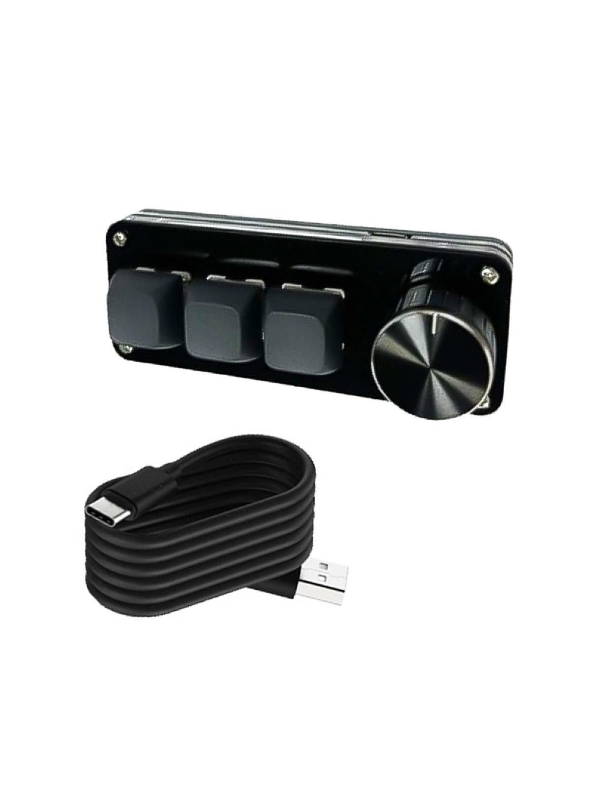 Customizable Macro Keypad with Single Knob, 3Key/4Key/6Key/8Key Mechanical Gaming Keyboards, Programmable Keypad