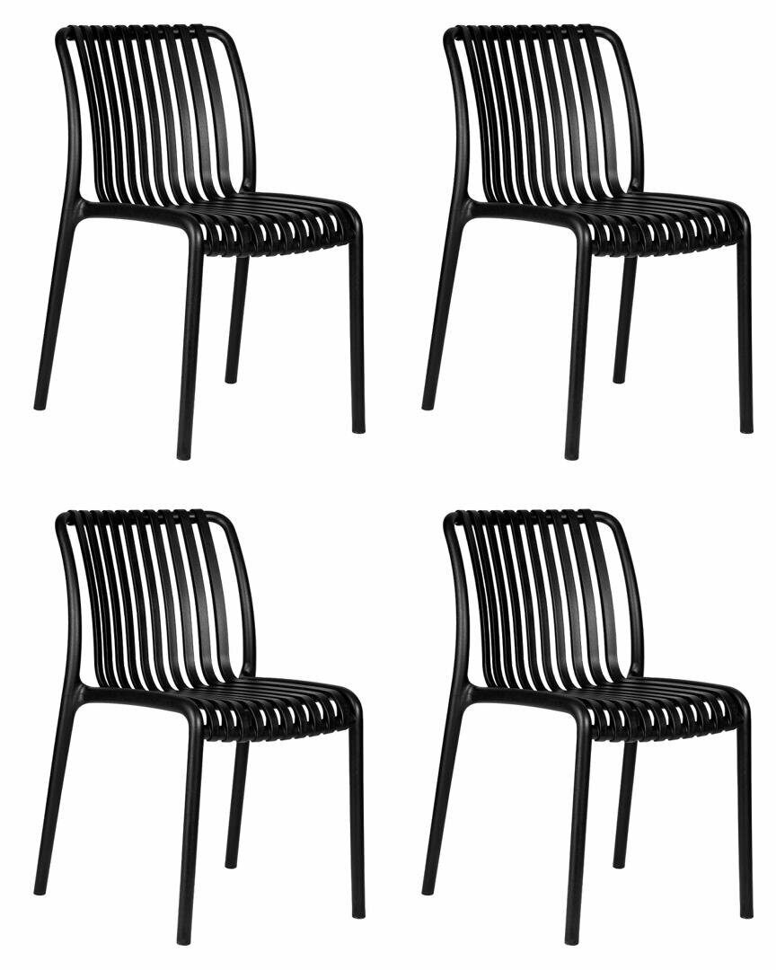 Стул DOBRIN Набор 4 шт Стул обеденный DOBRIN WALTER, черный арт. LMZL-PP776-N_P-B-03